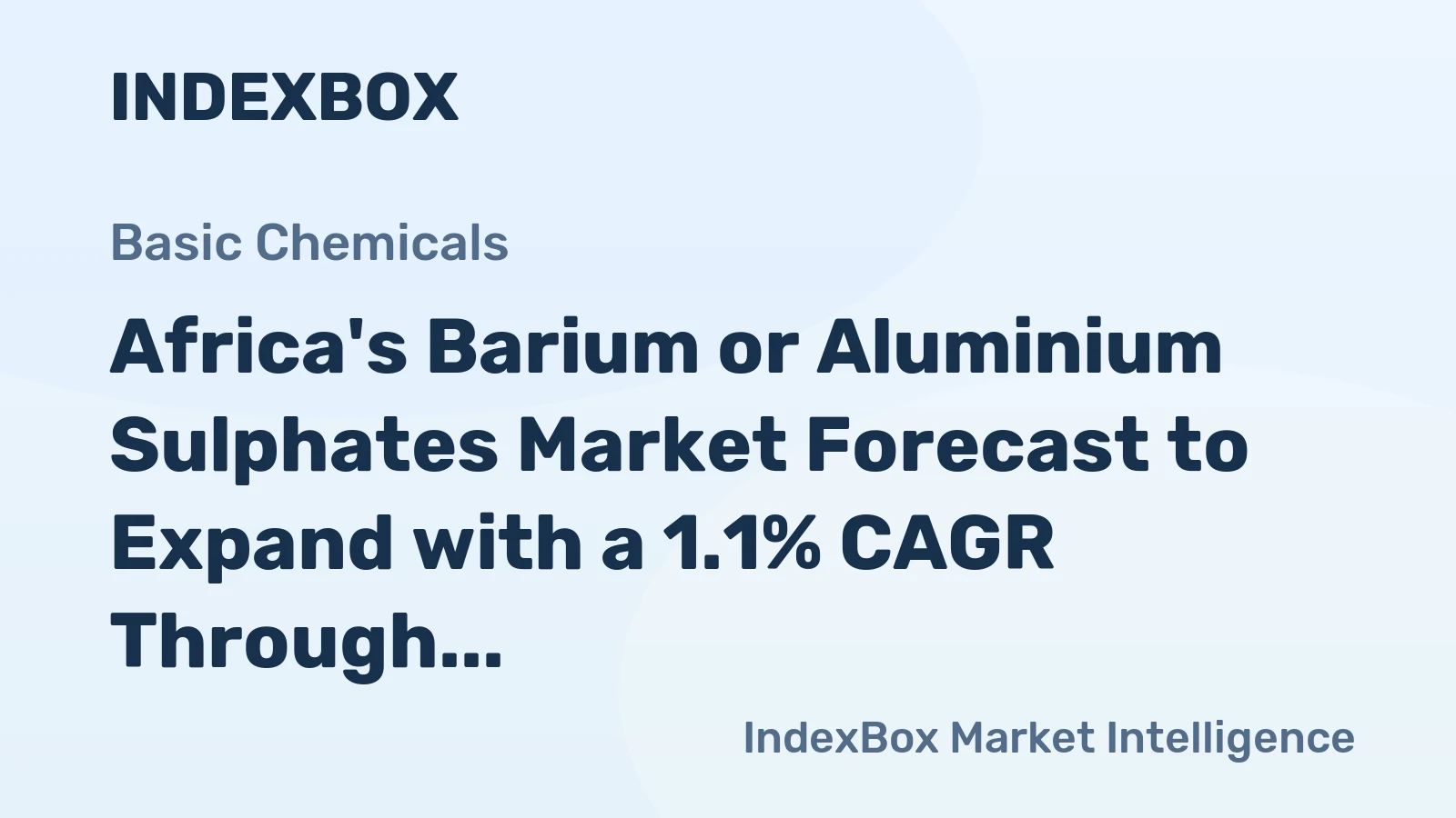 Africa's Barium or Aluminium Sulphates Market Forecast to Expand with a 1.1% CAGR Through 2035
