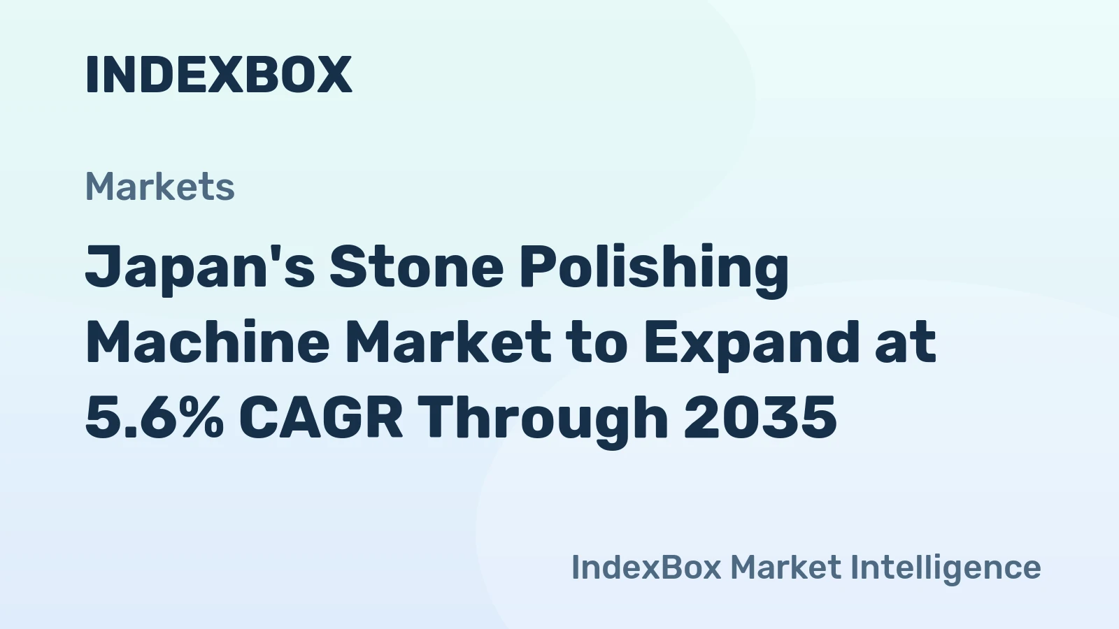 Japan's Stone Polishing Machine Market to Expand at 5.6% CAGR Through 2035