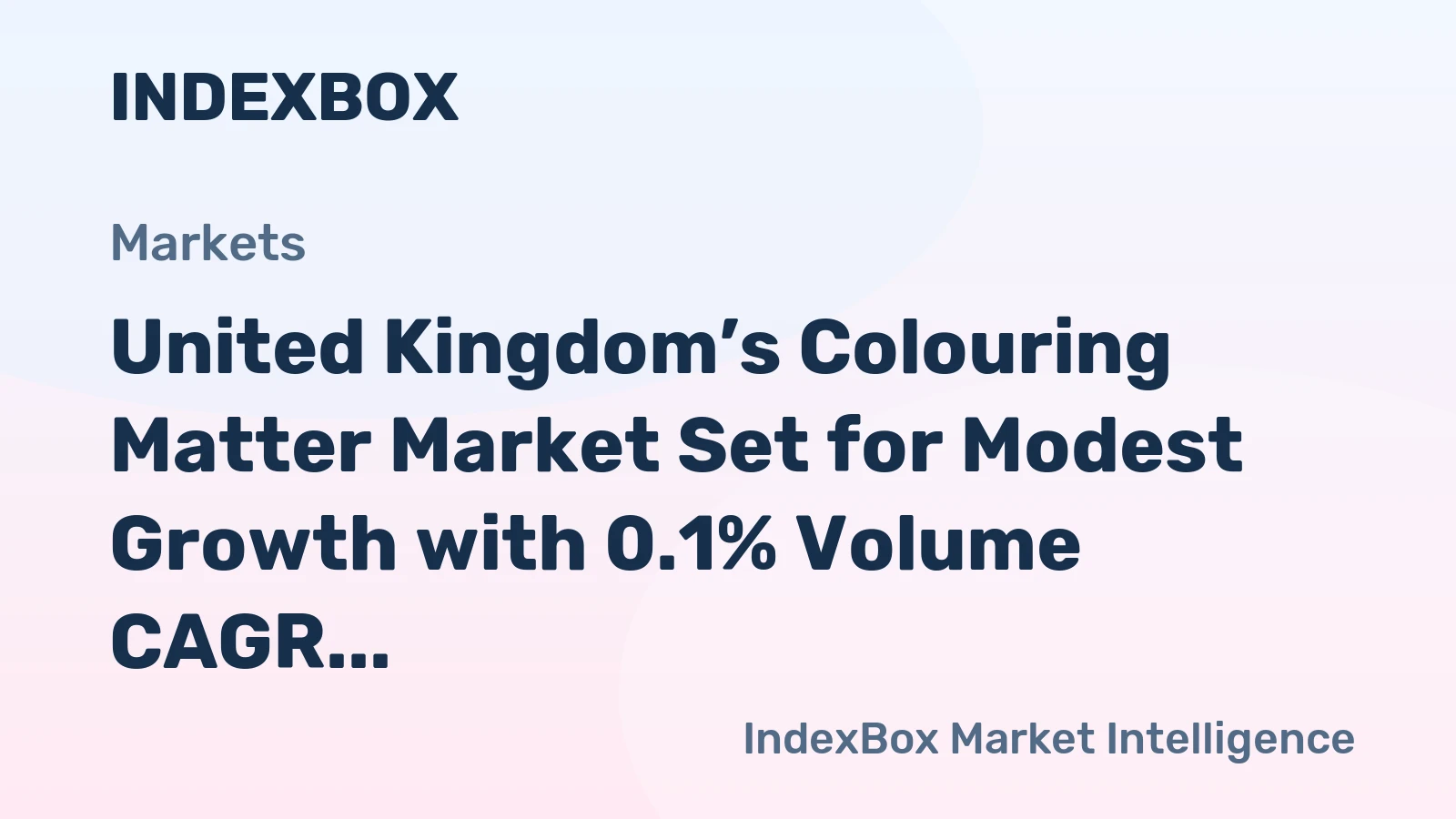 United Kingdom’s Colouring Matter Market Set for Modest Growth with 0.1% Volume CAGR
