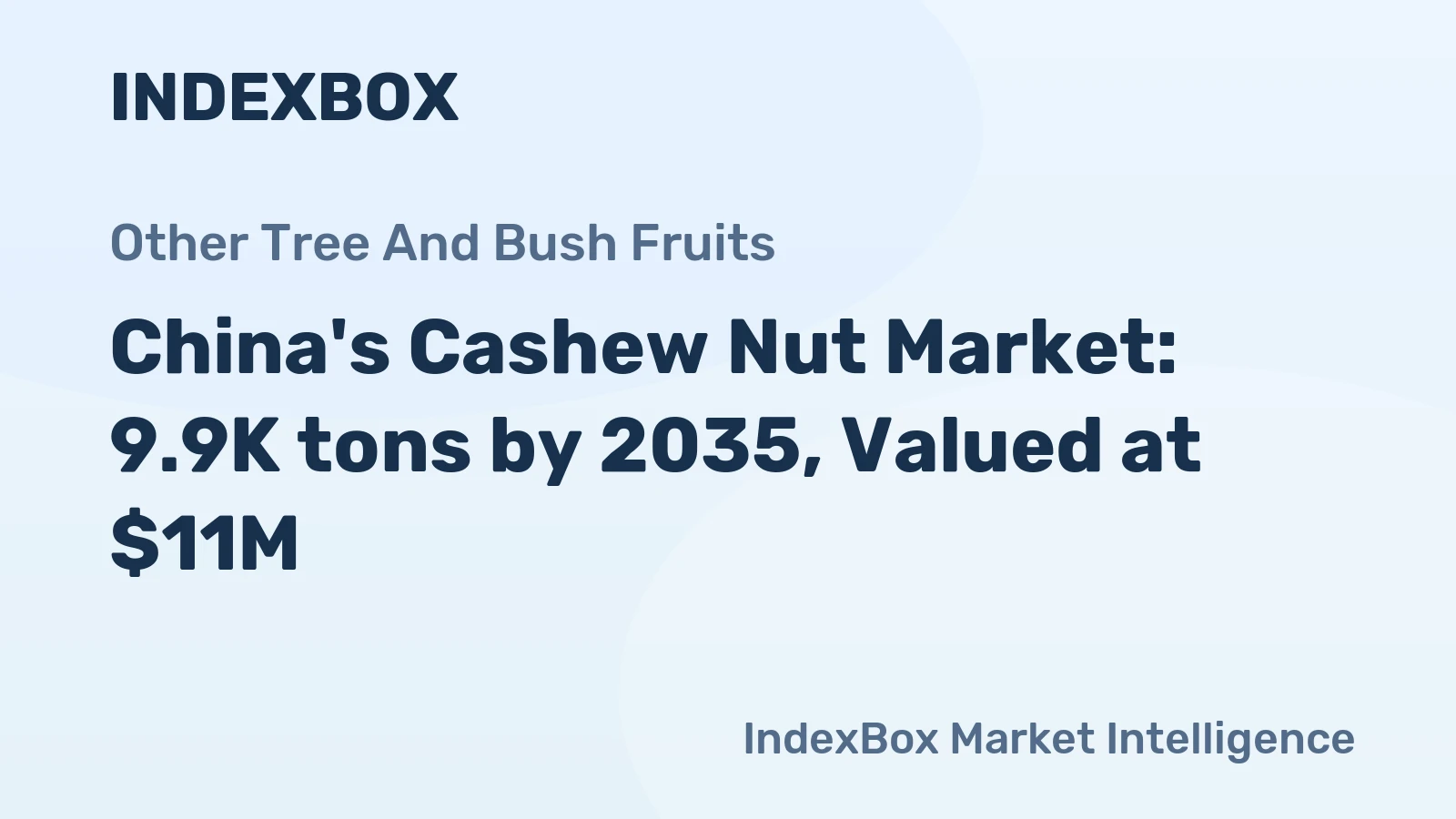 China's Cashew Nut Market: 9.9K tons by 2035, Valued at $11M