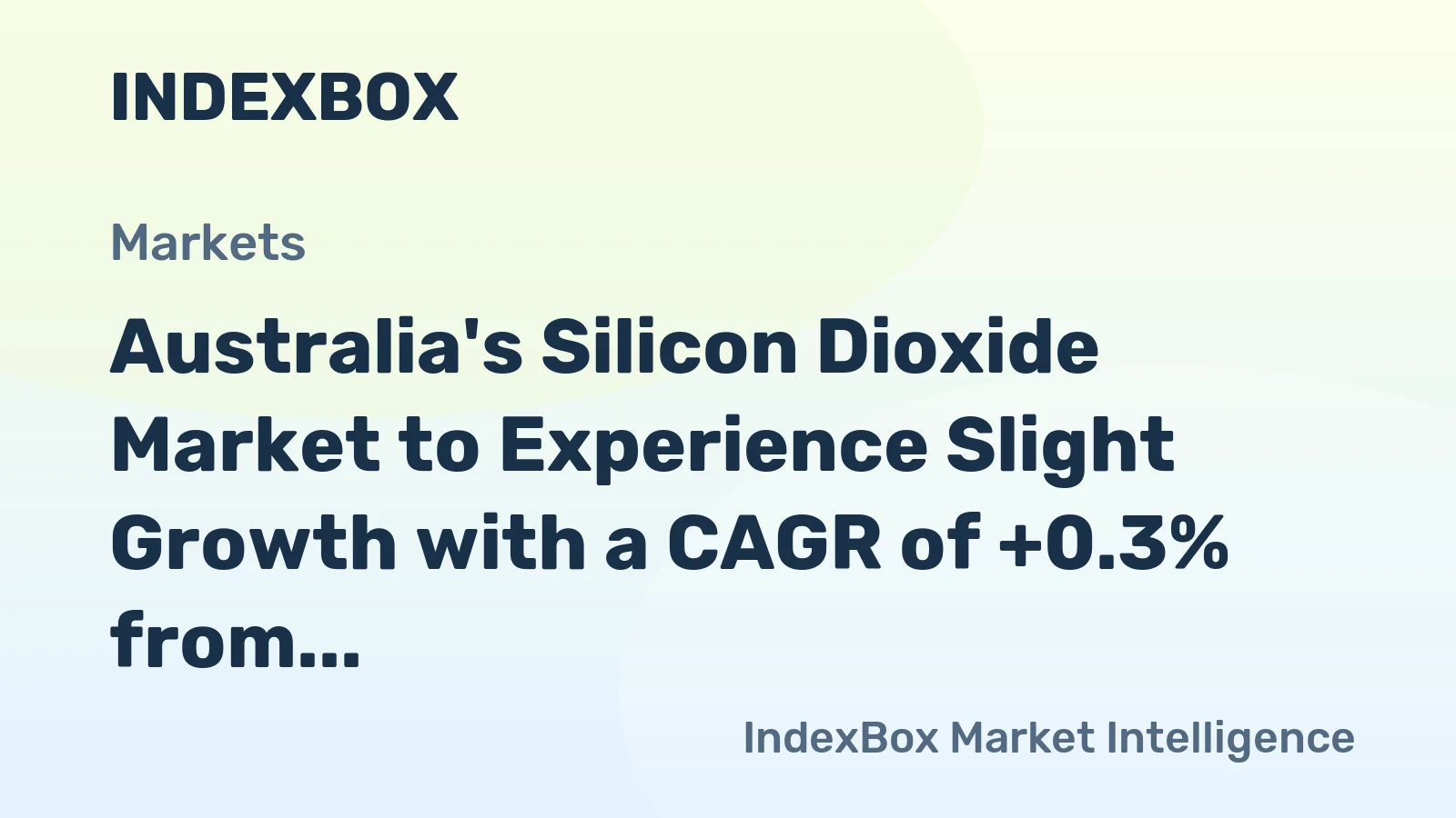 Australia's Silicon Dioxide Market to Experience Slight Growth with a CAGR of +0.3% from 2024 to 2035
