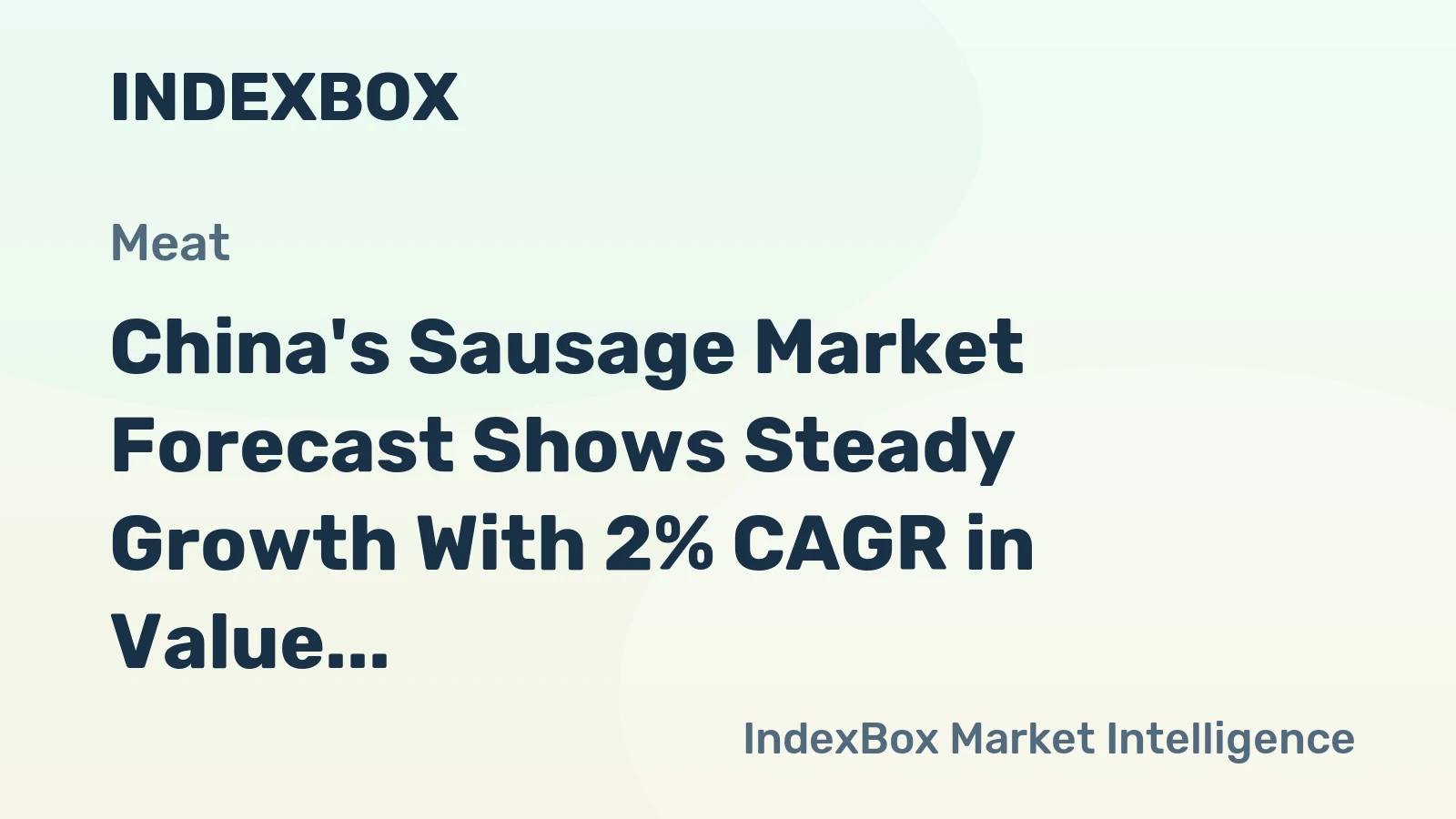 China's Sausage Market Forecast Shows Steady Growth With 2% CAGR in Value Through 2035
