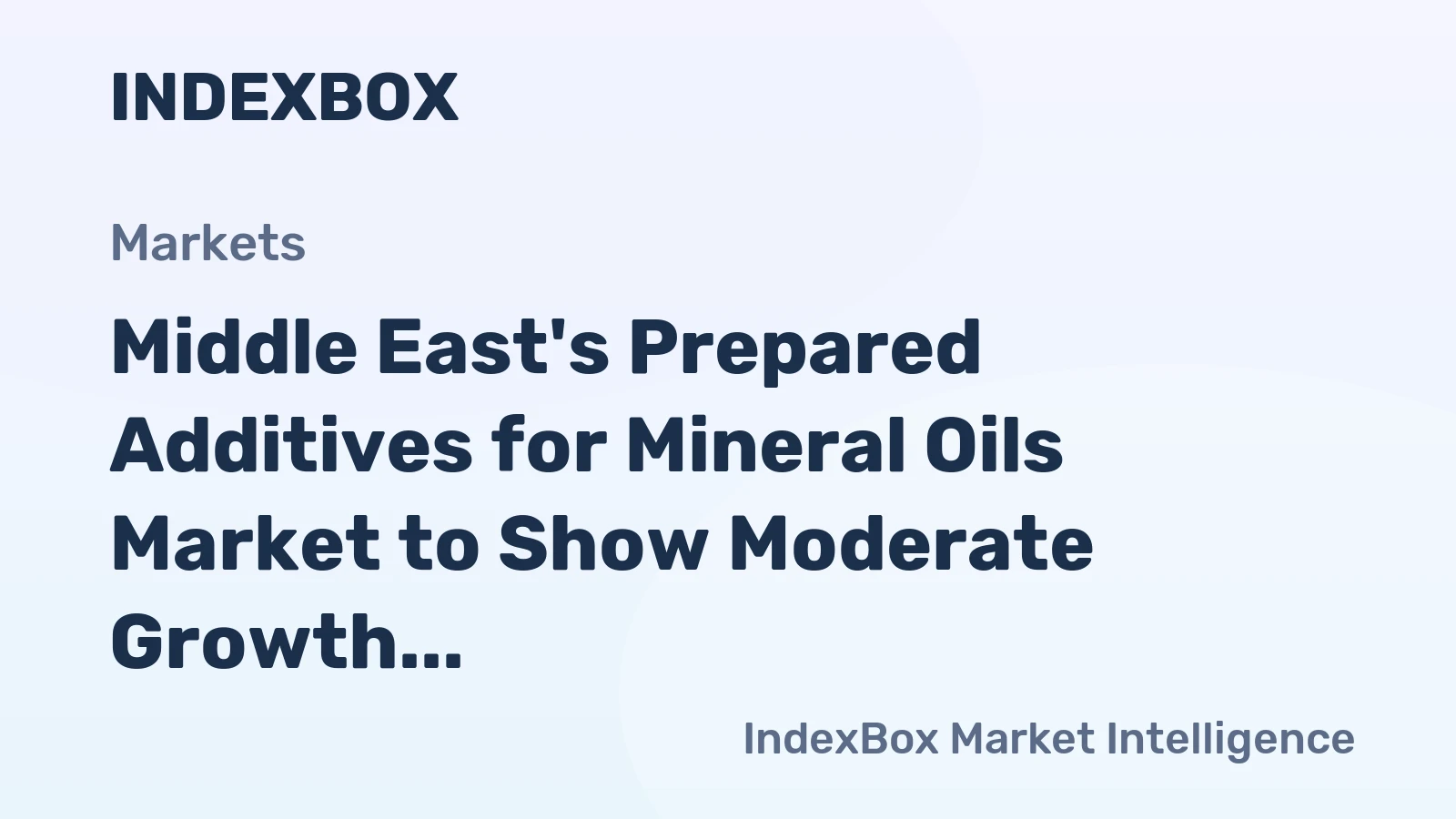 Middle East's Prepared Additives for Mineral Oils Market to Show Moderate Growth with +1.2% CAGR from 2024 to 2035