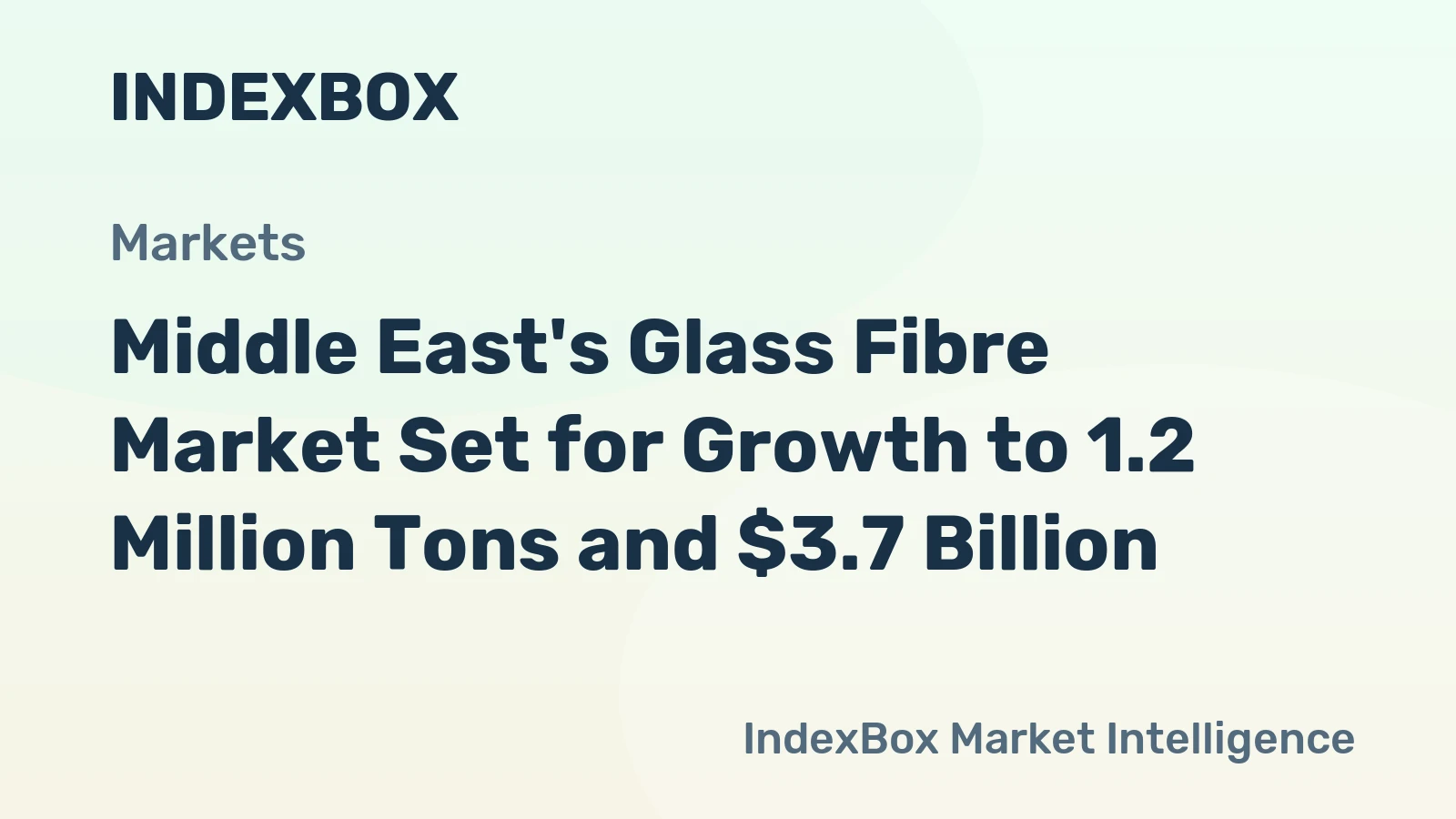 Middle East's Glass Fibre Market Set for Growth to 1.2 Million Tons and $3.7 Billion