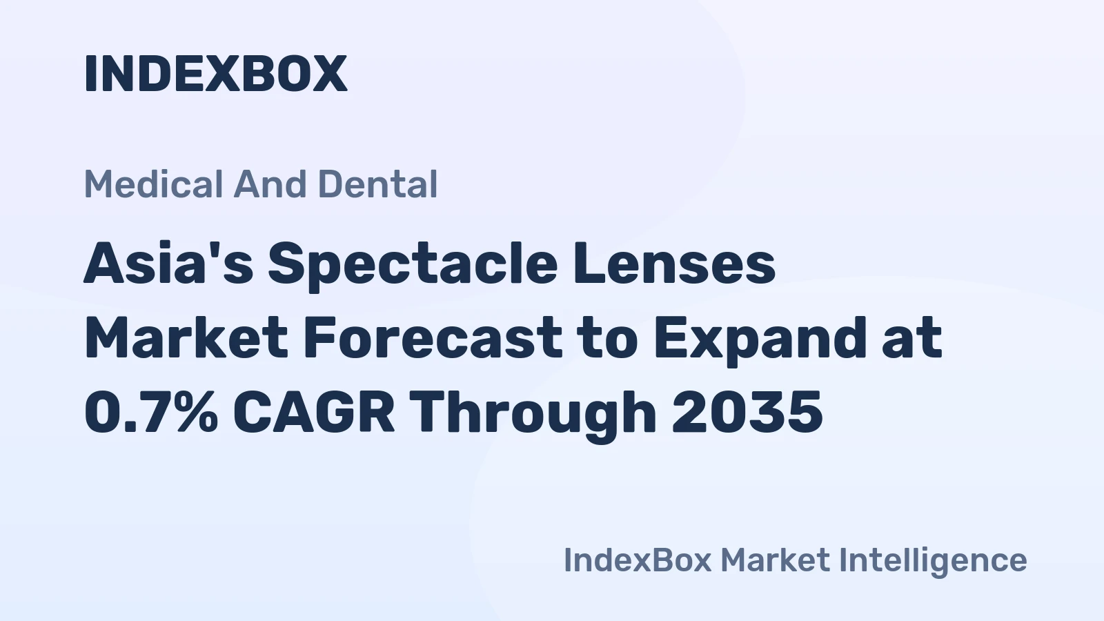 Asia's Spectacle Lenses Market Forecast to Expand at 0.7% CAGR Through 2035