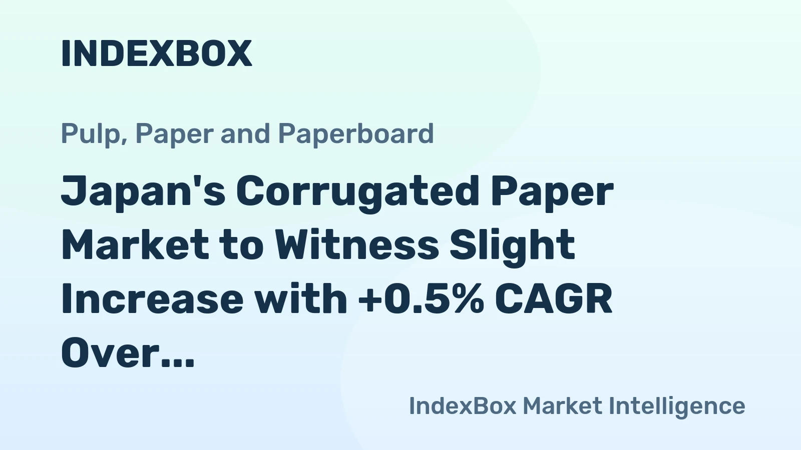 Japan's Corrugated Paper Market to Witness Slight Increase with +0.5% CAGR Over Next Decade