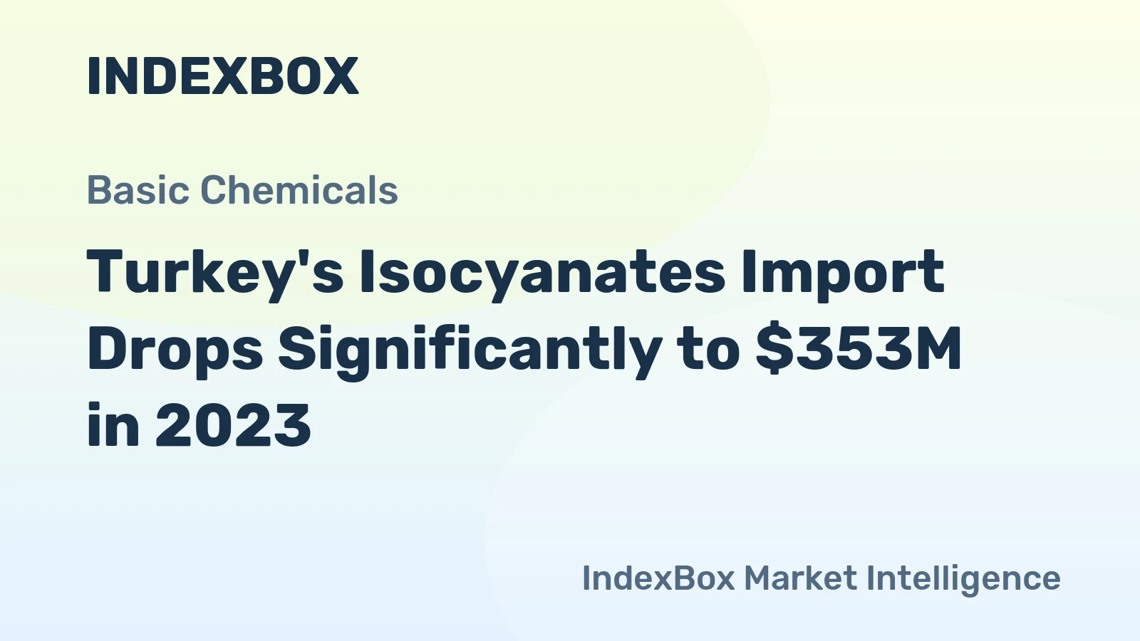 Turkey's Isocyanates Import Drops Significantly to $353M in 2023