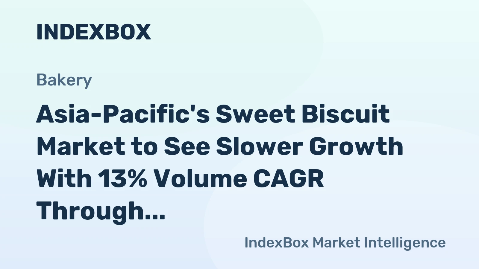 Asia-Pacific's Sweet Biscuit Market to See Slower Growth With 13% Volume CAGR Through 2035