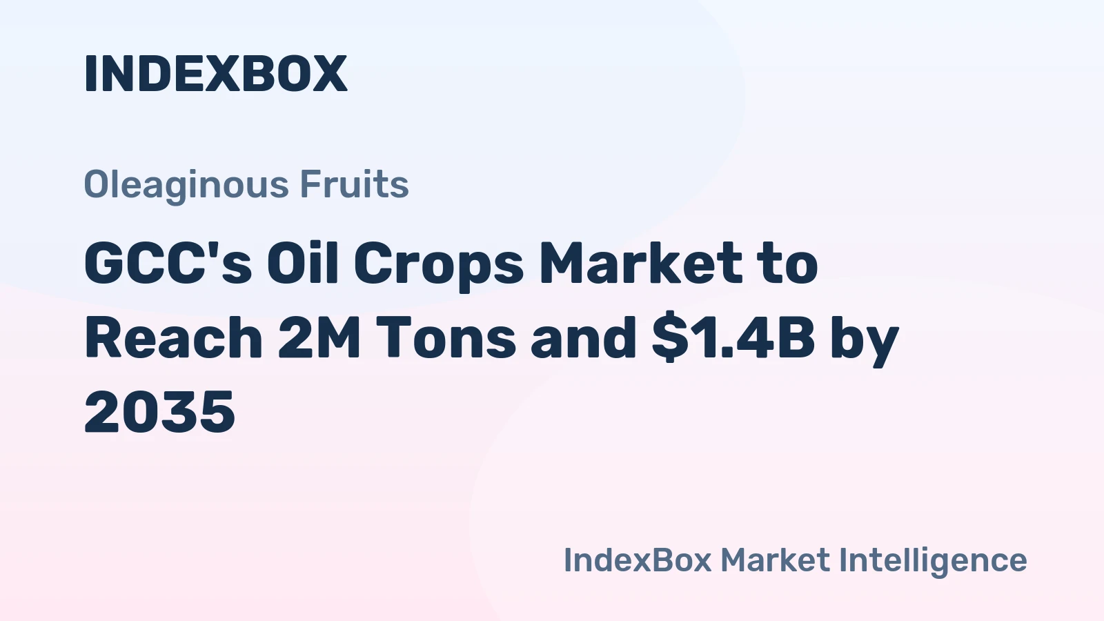 GCC's Oil Crops Market to Reach 2M Tons and $1.4B by 2035
