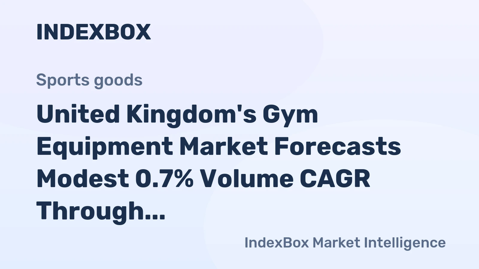 United Kingdom's Gym Equipment Market Forecasts Modest 0.7% Volume CAGR Through 2035