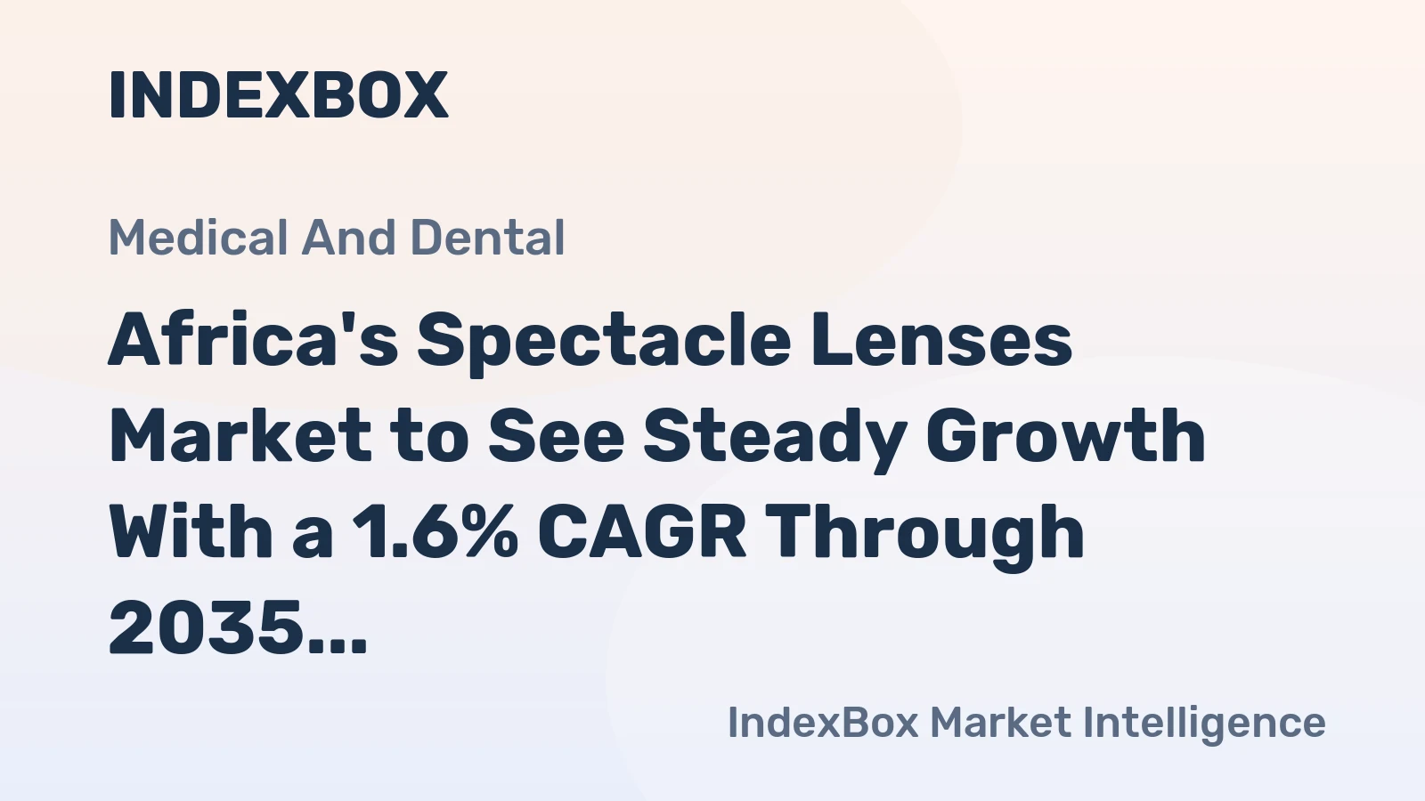 Africa's Spectacle Lenses Market to See Steady Growth With a 1.6% CAGR Through 2035