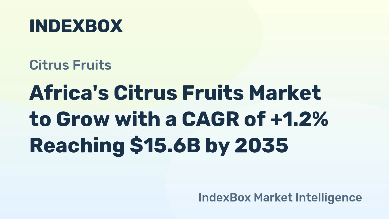 Africa's Citrus Fruits Market to Grow with a CAGR of +1.2% Reaching $15.6B by 2035
