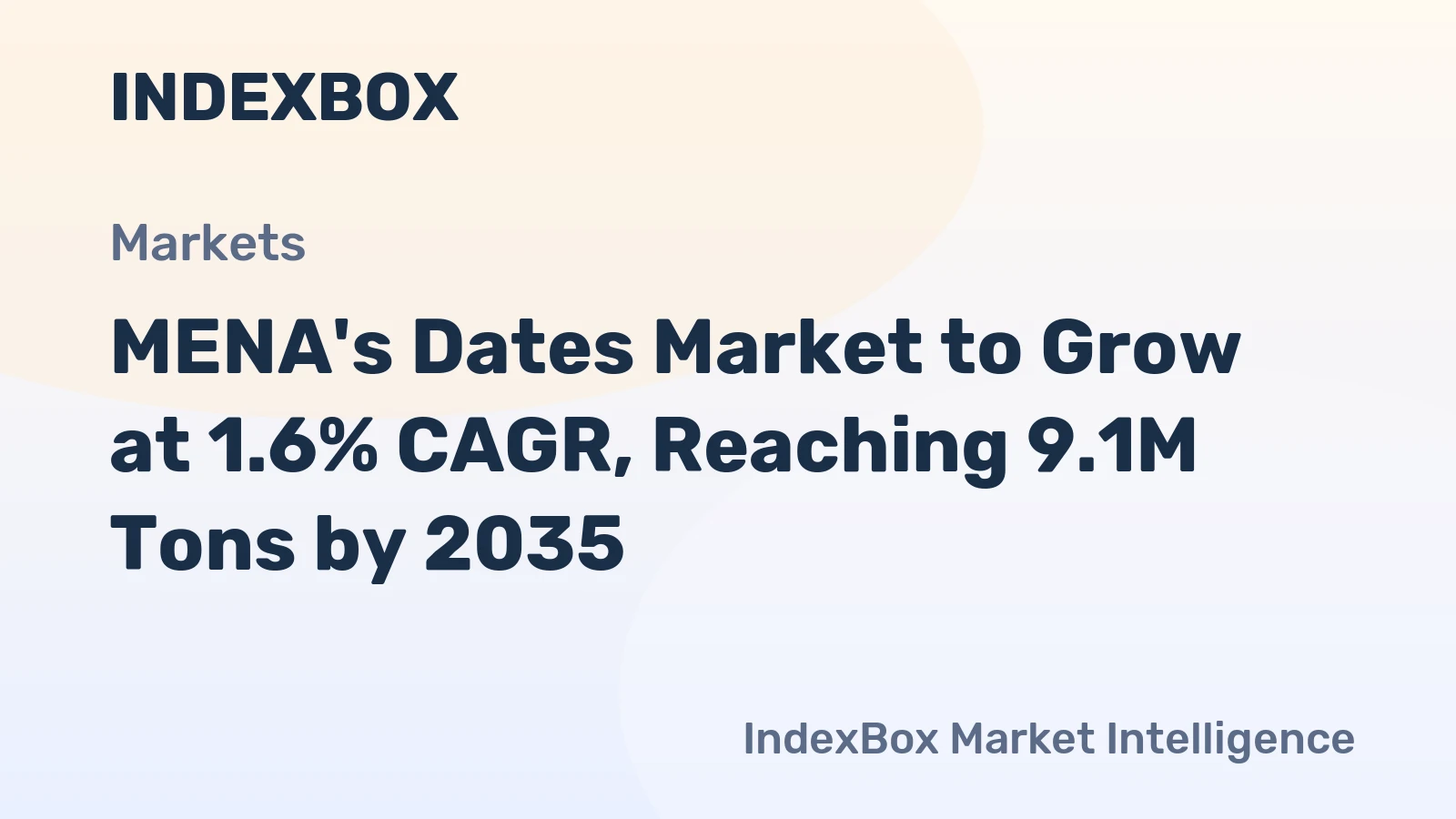 MENA's Dates Market to Grow at 1.6% CAGR, Reaching 9.1M Tons by 2035