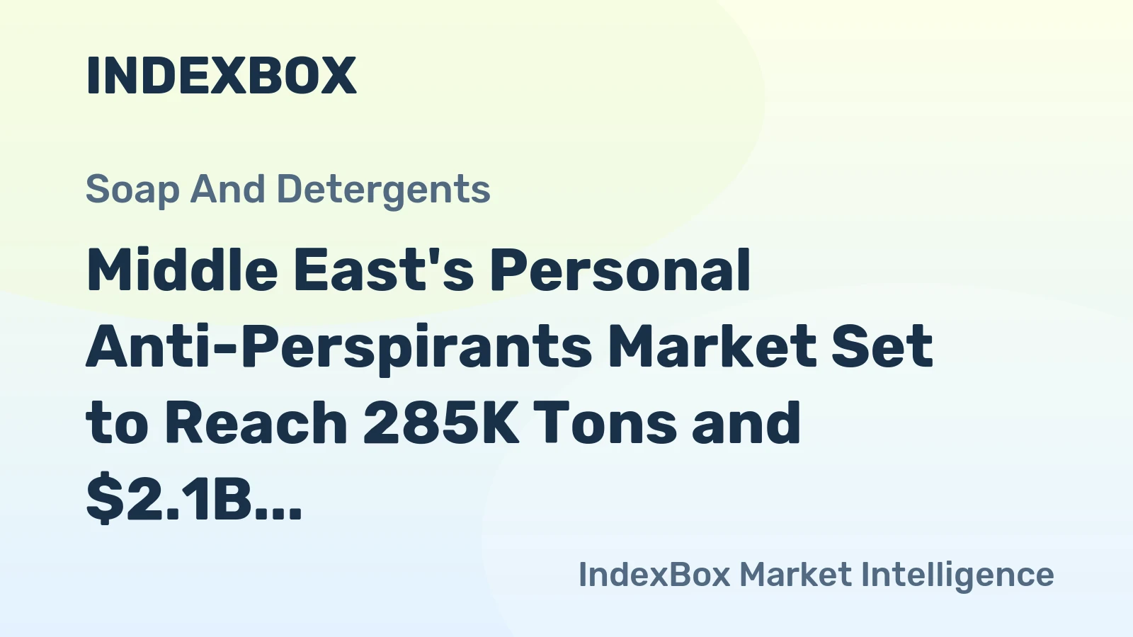 Middle East's Personal Anti-Perspirants Market Set to Reach 285K Tons and $2.1B by 2035