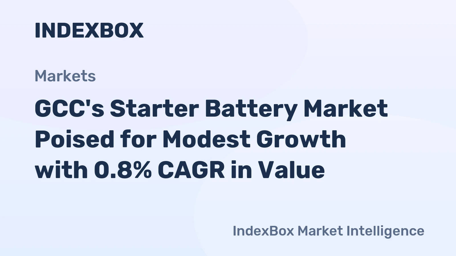 GCC's Starter Battery Market Poised for Modest Growth with 0.8% CAGR in Value