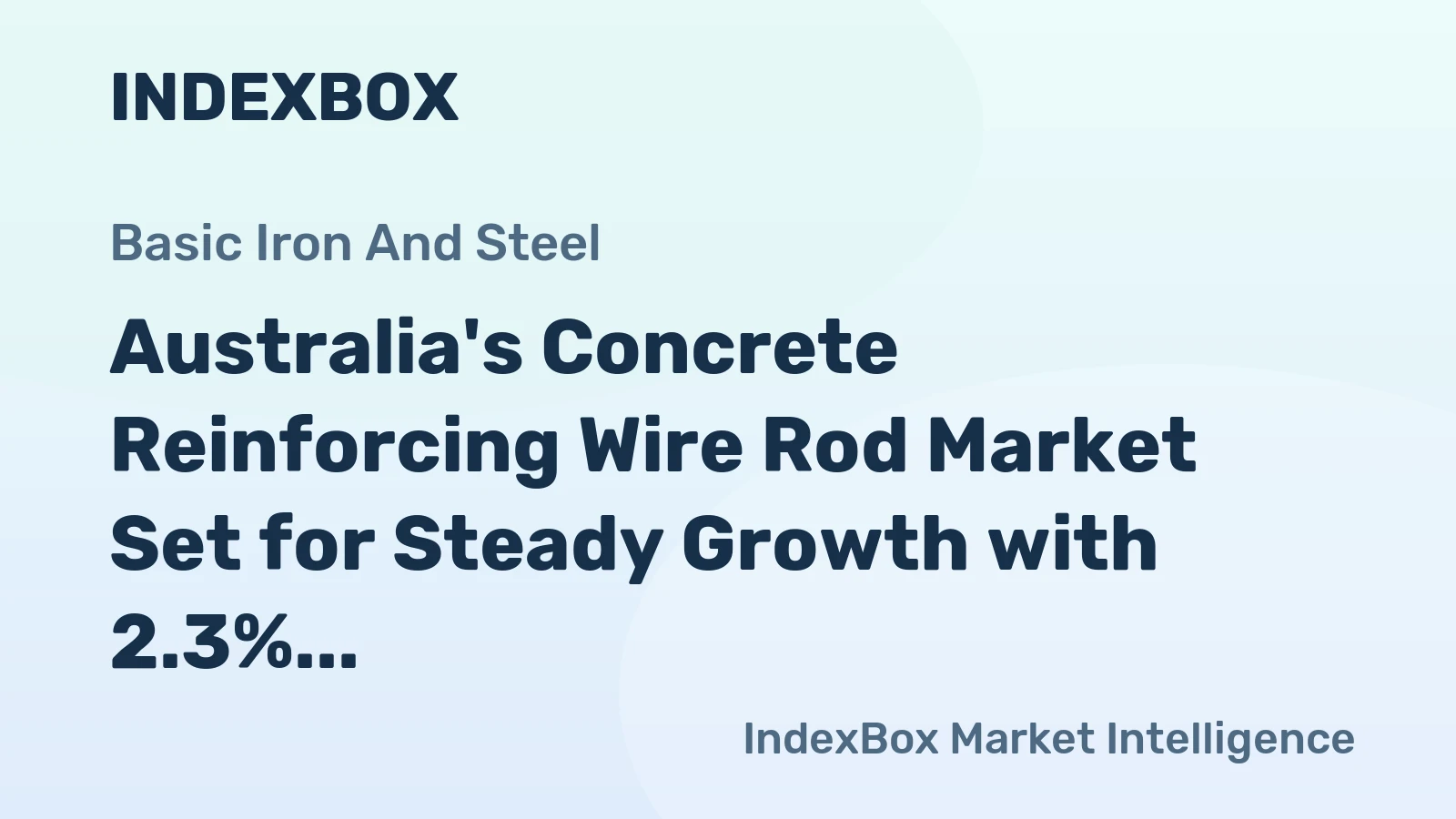 Australia's Concrete Reinforcing Wire Rod Market Set for Steady Growth with 2.3% Value CAGR Through 2035