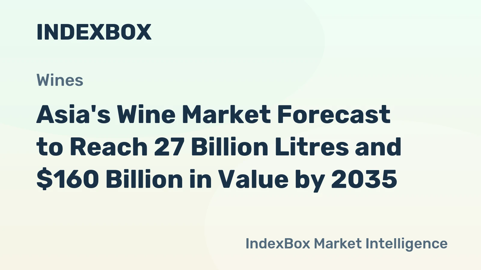 Asia's Wine Market Forecast to Reach 27 Billion Litres and $160 Billion in Value by 2035