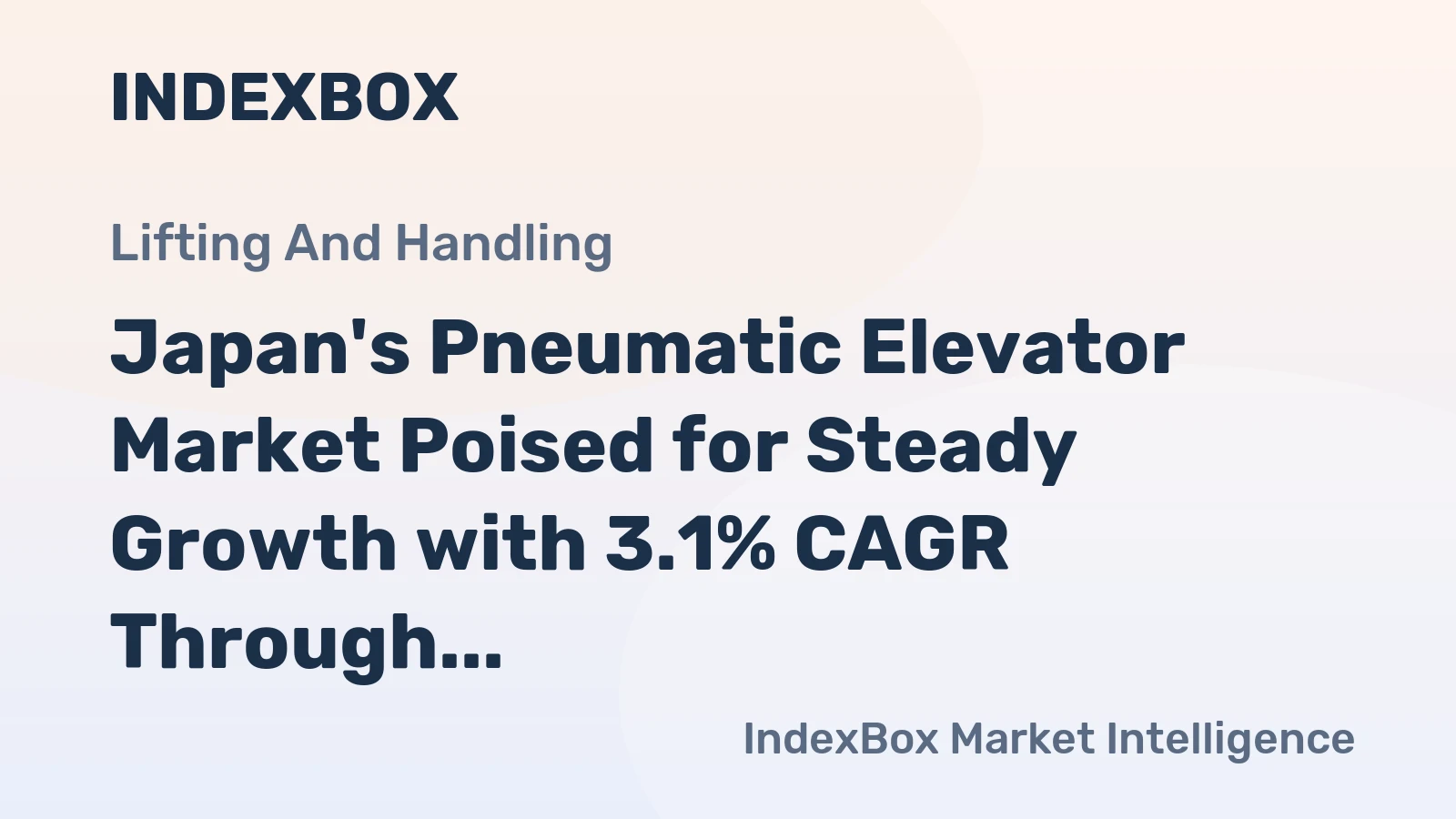 Japan's Pneumatic Elevator Market Poised for Steady Growth with 3.1% CAGR Through 2035