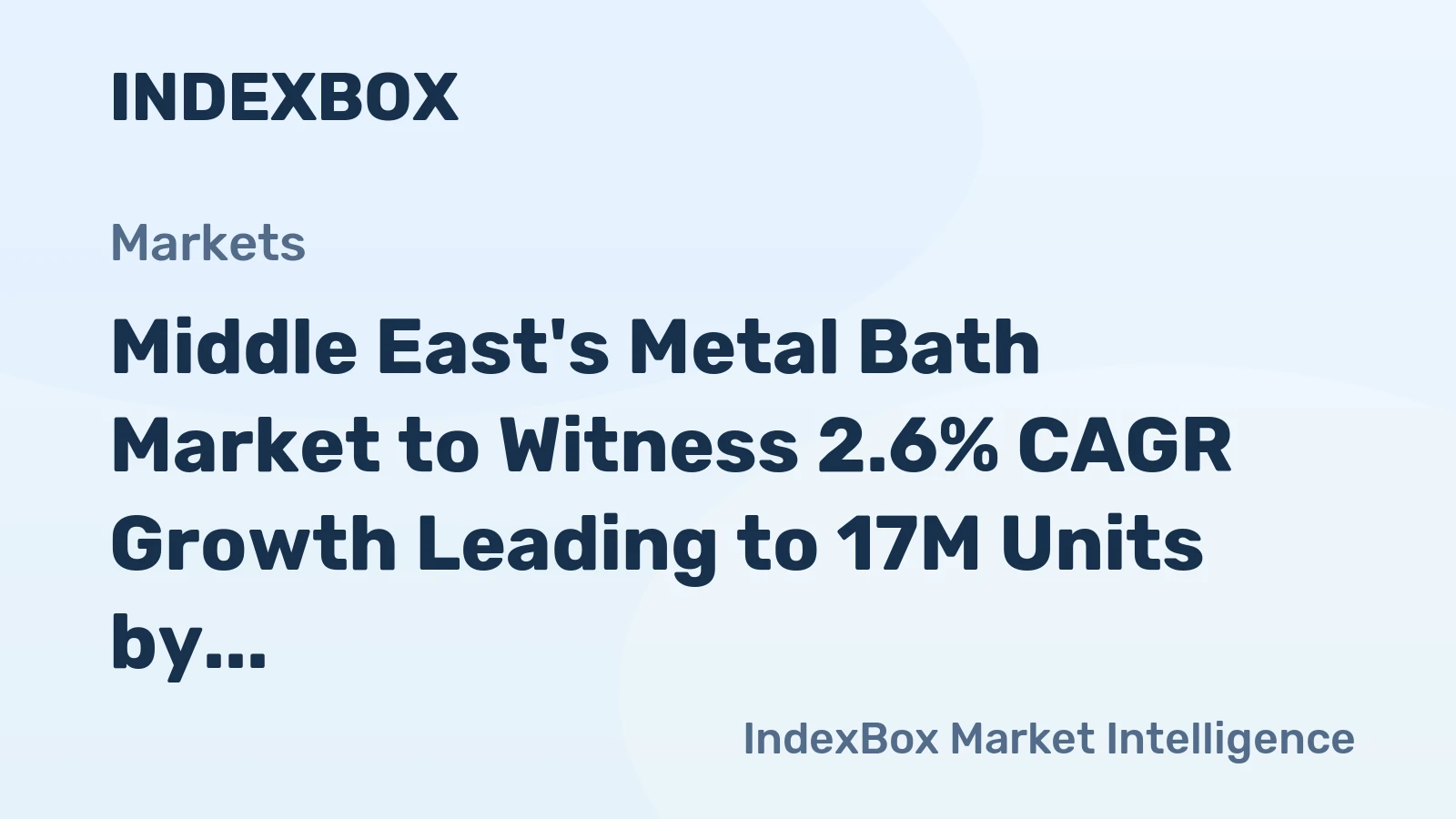 Middle East's Metal Bath Market to Witness 2.6% CAGR Growth Leading to 17M Units by 2035