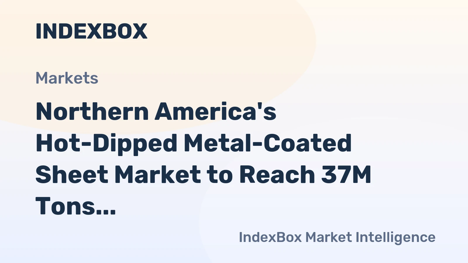 Northern America's Hot-Dipped Metal-Coated Sheet Market to Reach 37M Tons and $48.1B by 2035