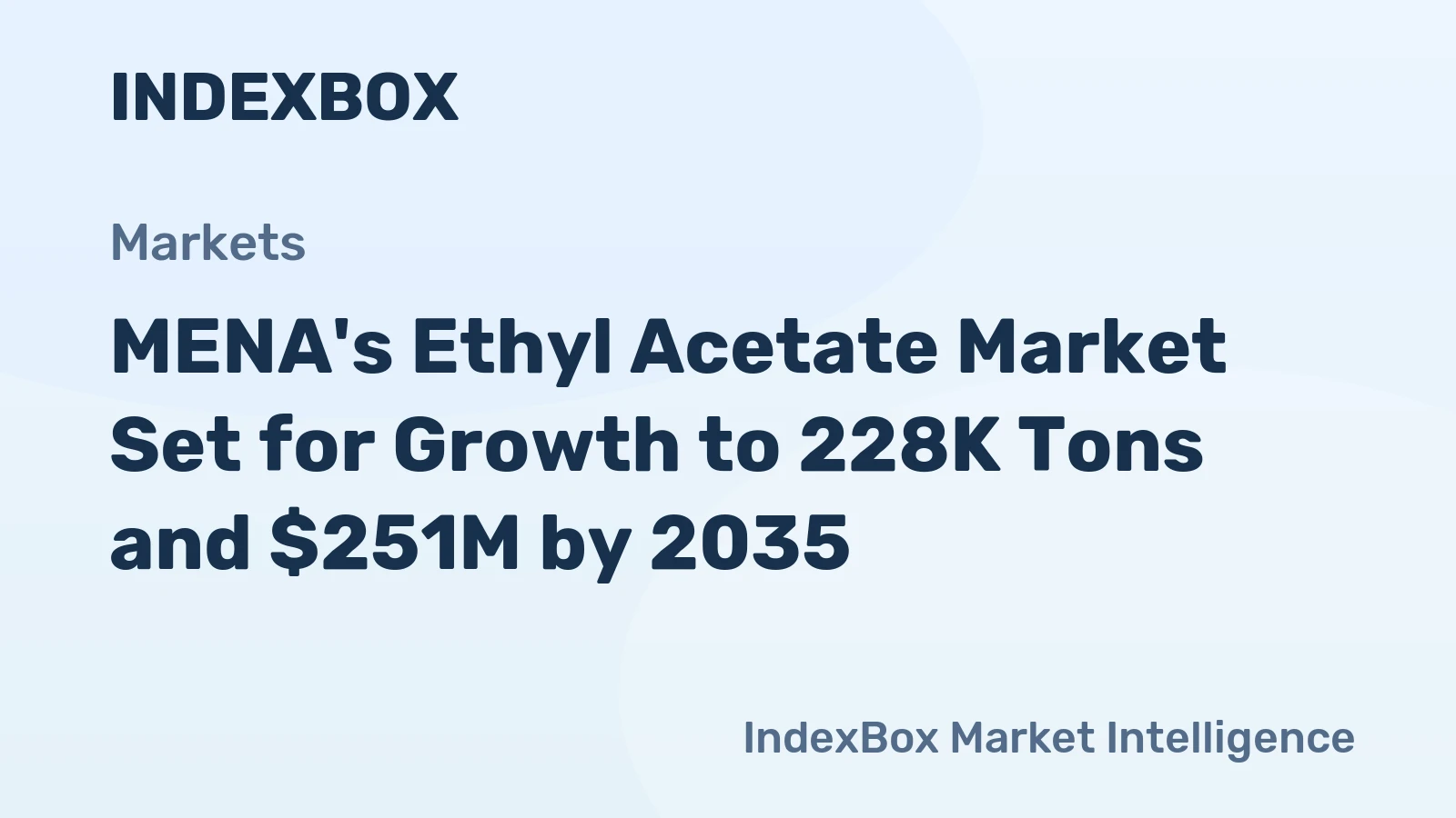 MENA's Ethyl Acetate Market Set for Growth to 228K Tons and $251M by 2035