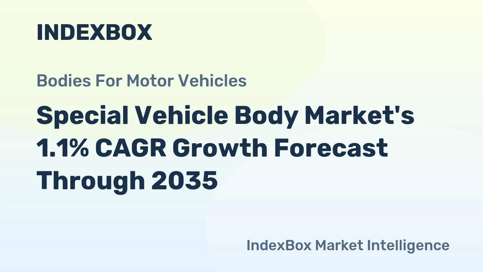 Special Vehicle Body Market's 1.1% CAGR Growth Forecast Through 2035