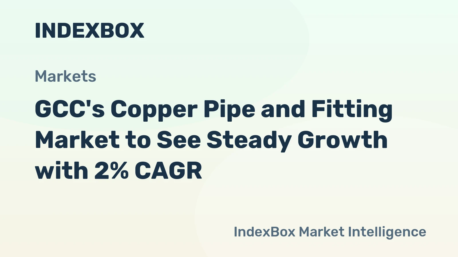 GCC's Copper Pipe and Fitting Market to See Steady Growth with 2% CAGR