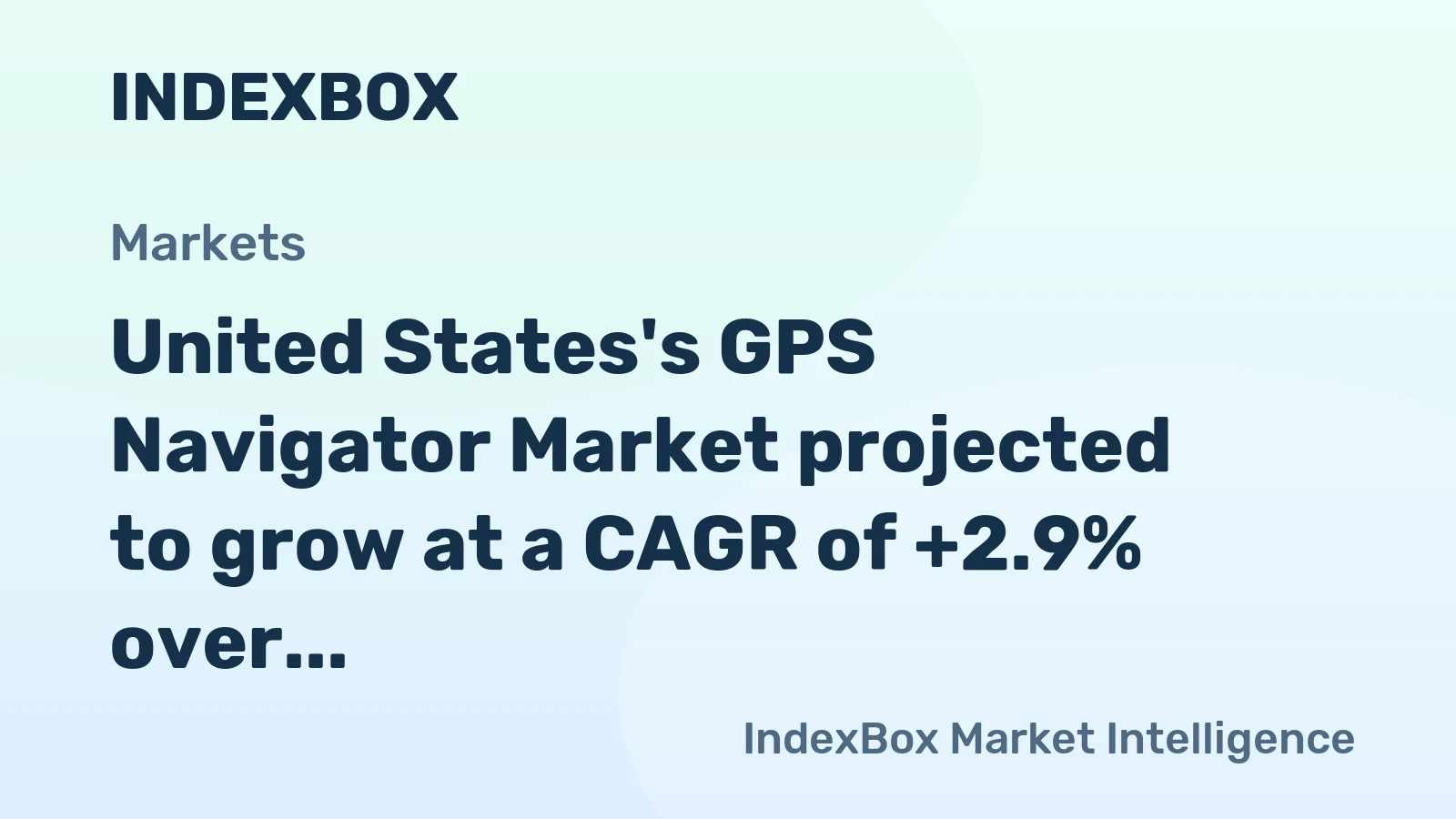 United States's GPS Navigator Market projected to grow at a CAGR of +2.9% over the next decade, reaching 448K units by 2035