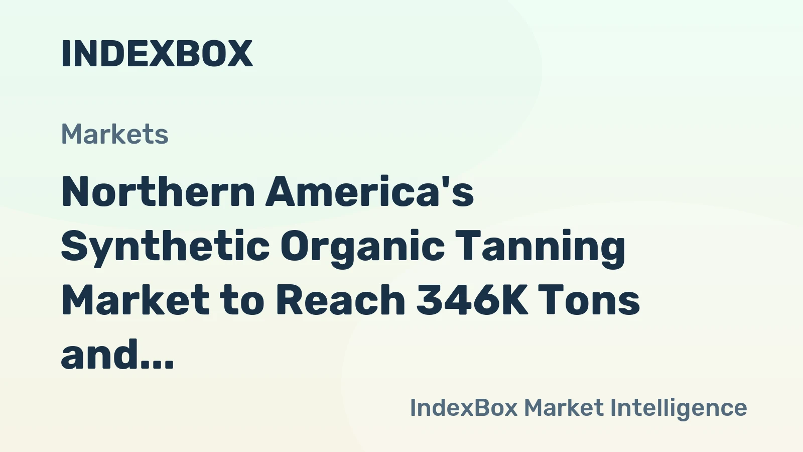 Northern America's Synthetic Organic Tanning Market to Reach 346K Tons and $1.5 Billion by 2035