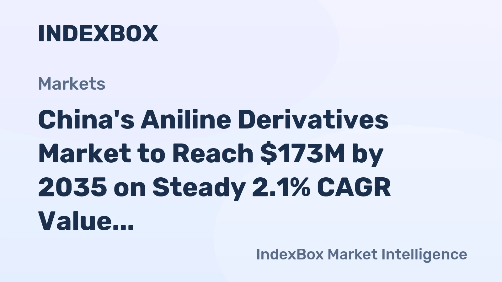 China's Aniline Derivatives Market to Reach $173M by 2035 on Steady 2.1% CAGR Value Growth