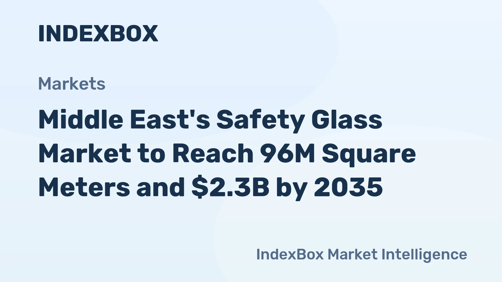 Middle East's Safety Glass Market to Reach 96M Square Meters and $2.3B by 2035