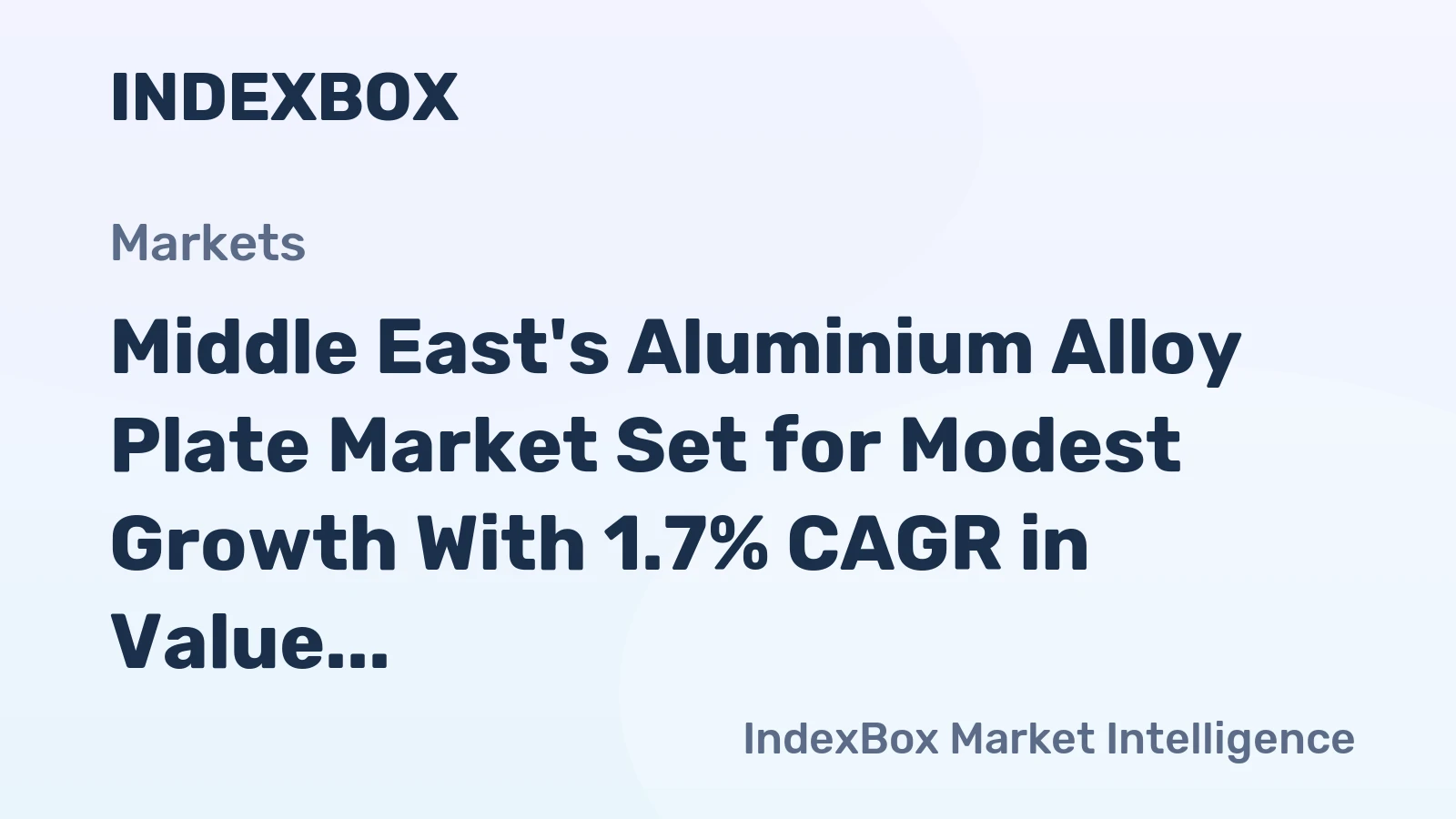 Middle East's Aluminium Alloy Plate Market Set for Modest Growth With 1.7% CAGR in Value Through 2035
