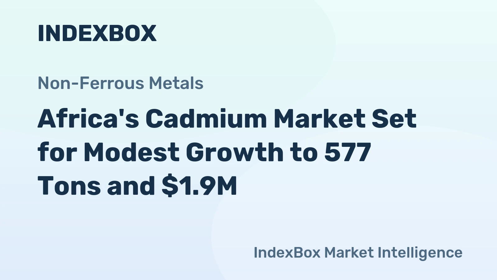 Africa's Cadmium Market Set for Modest Growth to 577 Tons and $1.9M
