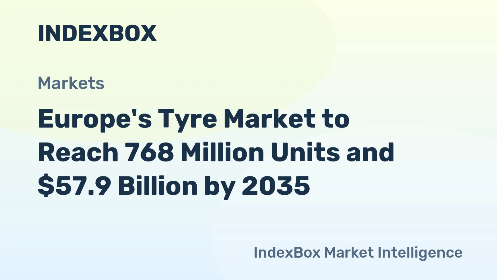 Europe's Tyre Market to Reach 768 Million Units and $57.9 Billion by 2035