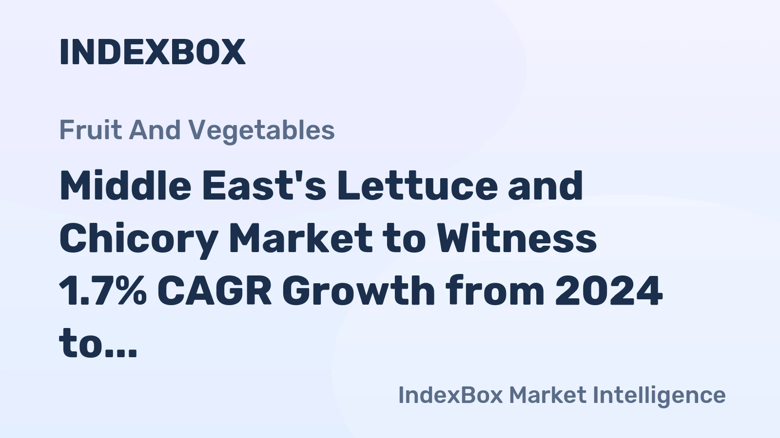 Middle East's Lettuce and Chicory Market to Witness 1.7% CAGR Growth from 2024 to 2035