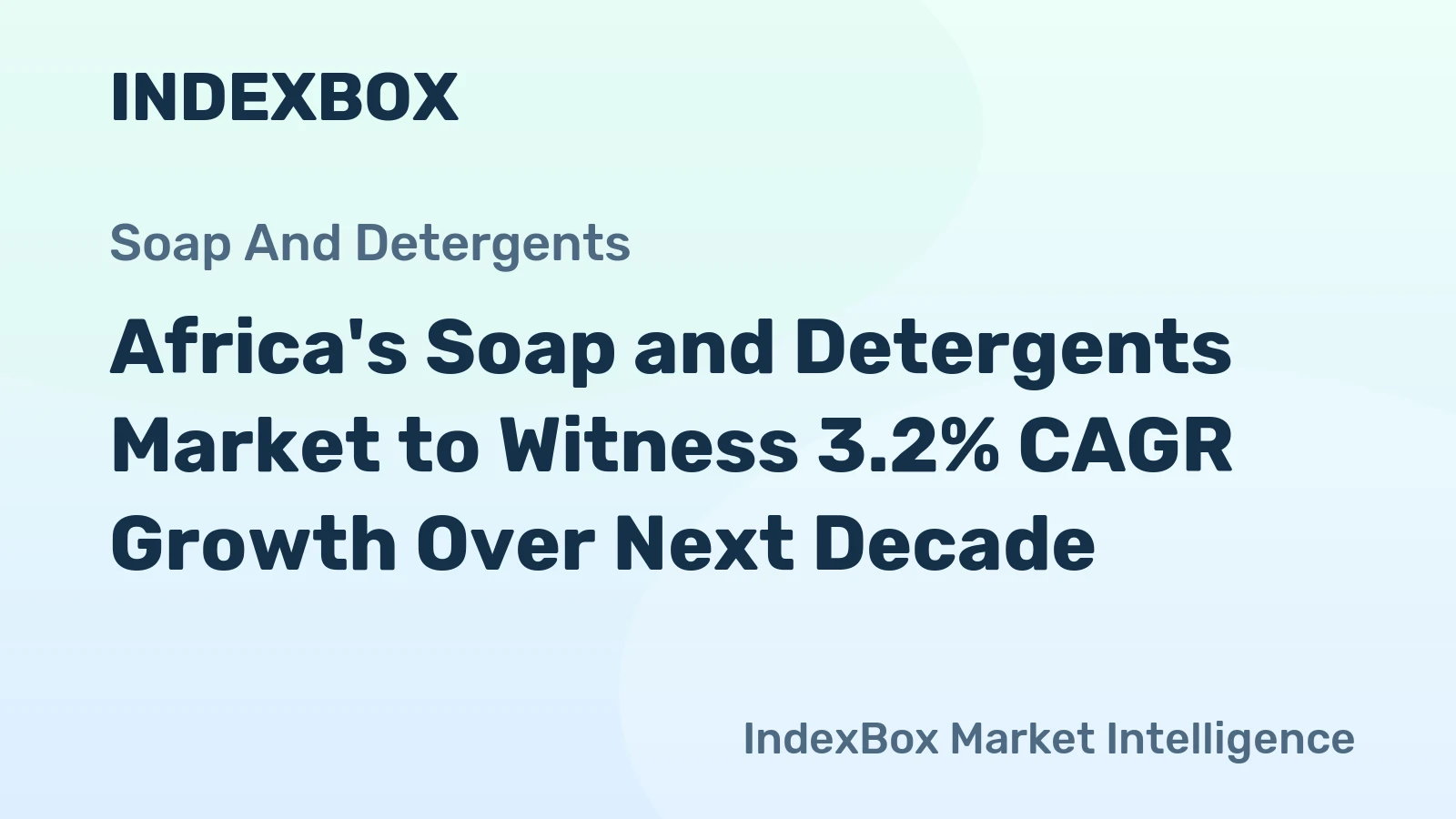 Africa's Soap and Detergents Market to Witness 3.2% CAGR Growth Over Next Decade