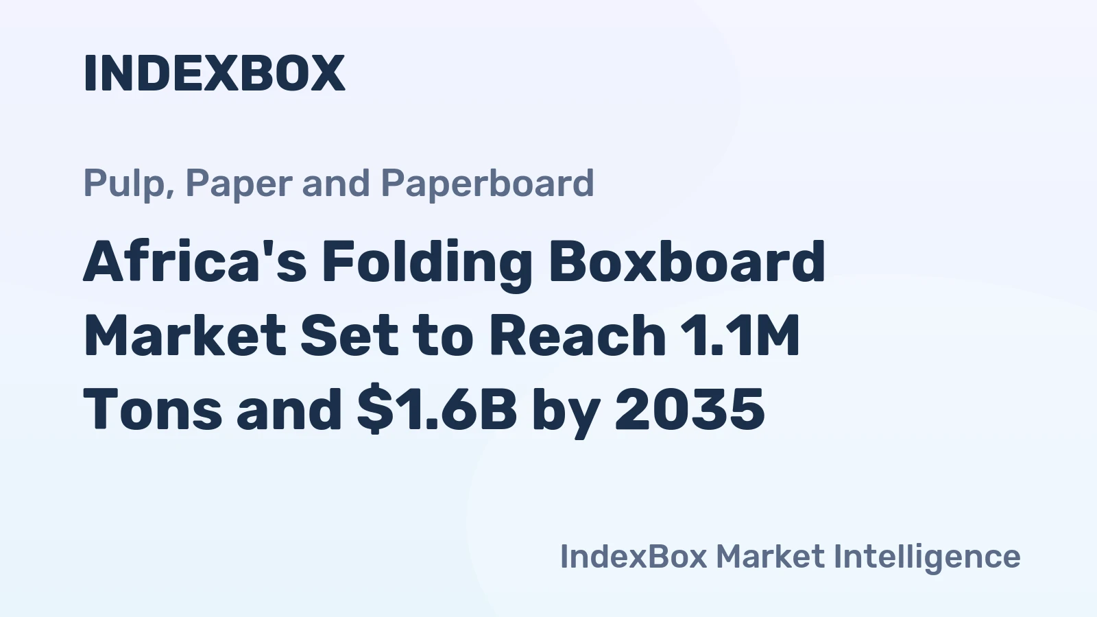 Africa's Folding Boxboard Market Set to Reach 1.1M Tons and $1.6B by 2035