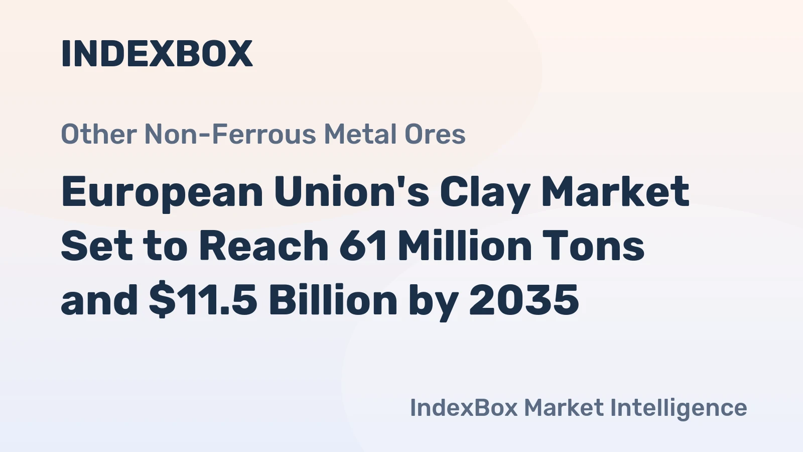 European Union's Clay Market Set to Reach 61 Million Tons and $11.5 Billion by 2035