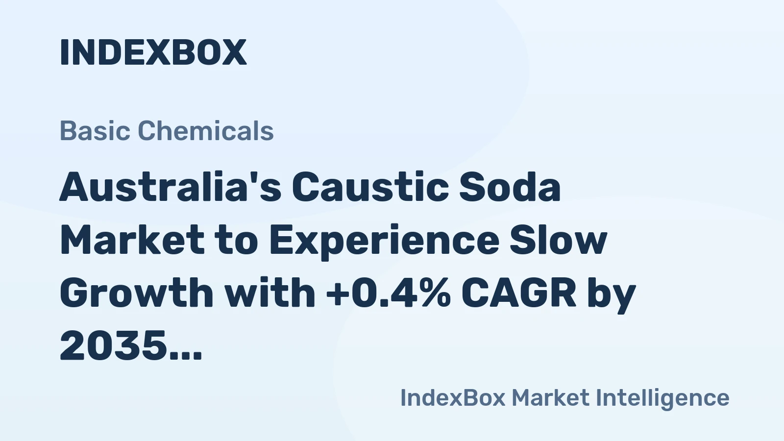 Australia's Caustic Soda Market to Experience Slow Growth with +0.4% CAGR by 2035