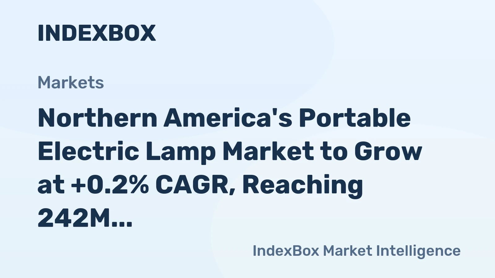 Northern America's Portable Electric Lamp Market to Grow at +0.2% CAGR, Reaching 242M Units by 2035