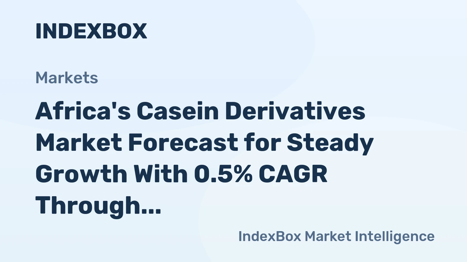 Africa's Casein Derivatives Market Forecast for Steady Growth With 0.5% CAGR Through 2035