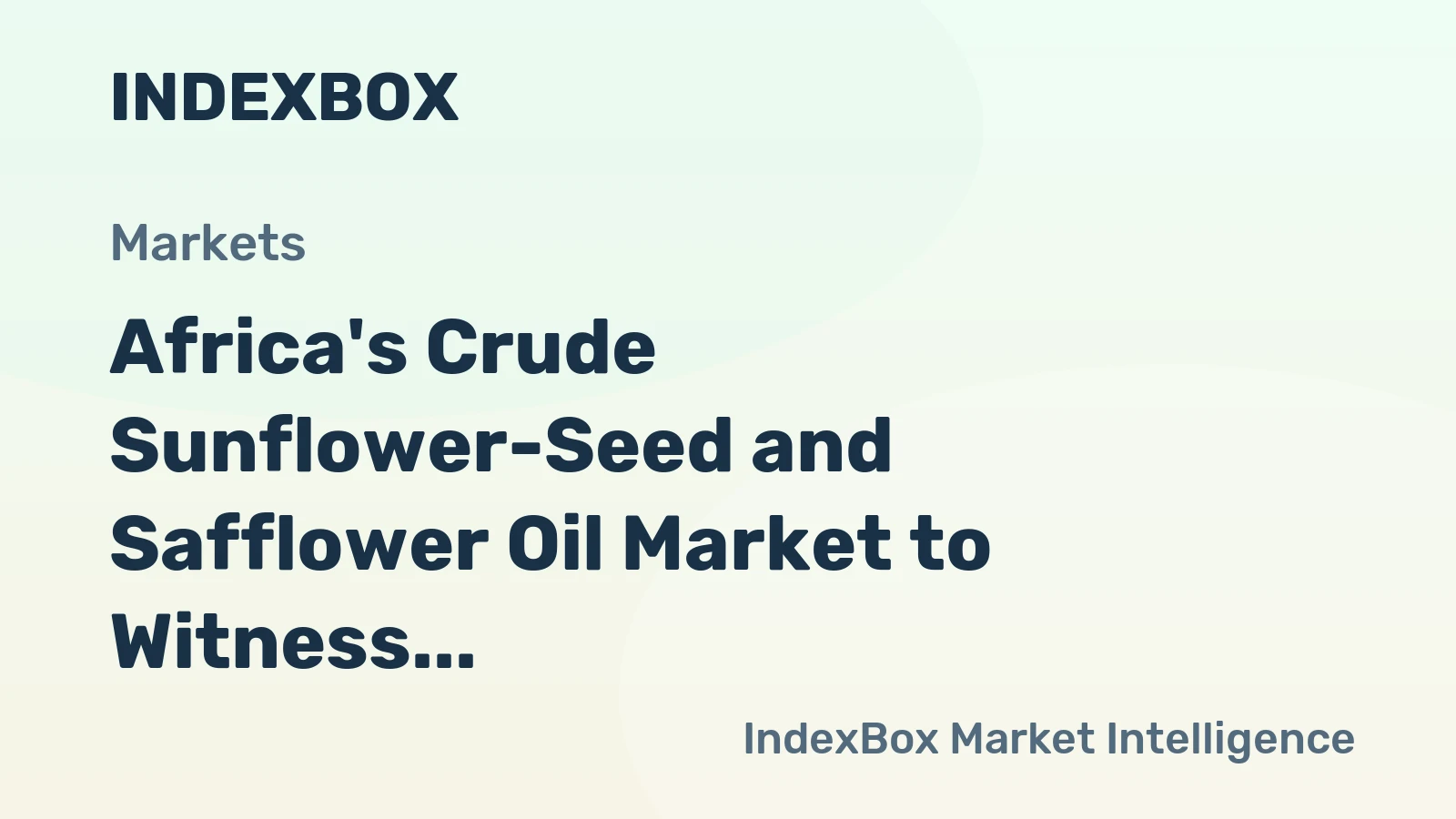 Africa's Crude Sunflower-Seed and Safflower Oil Market to Witness 1.9% CAGR Growth by 2035