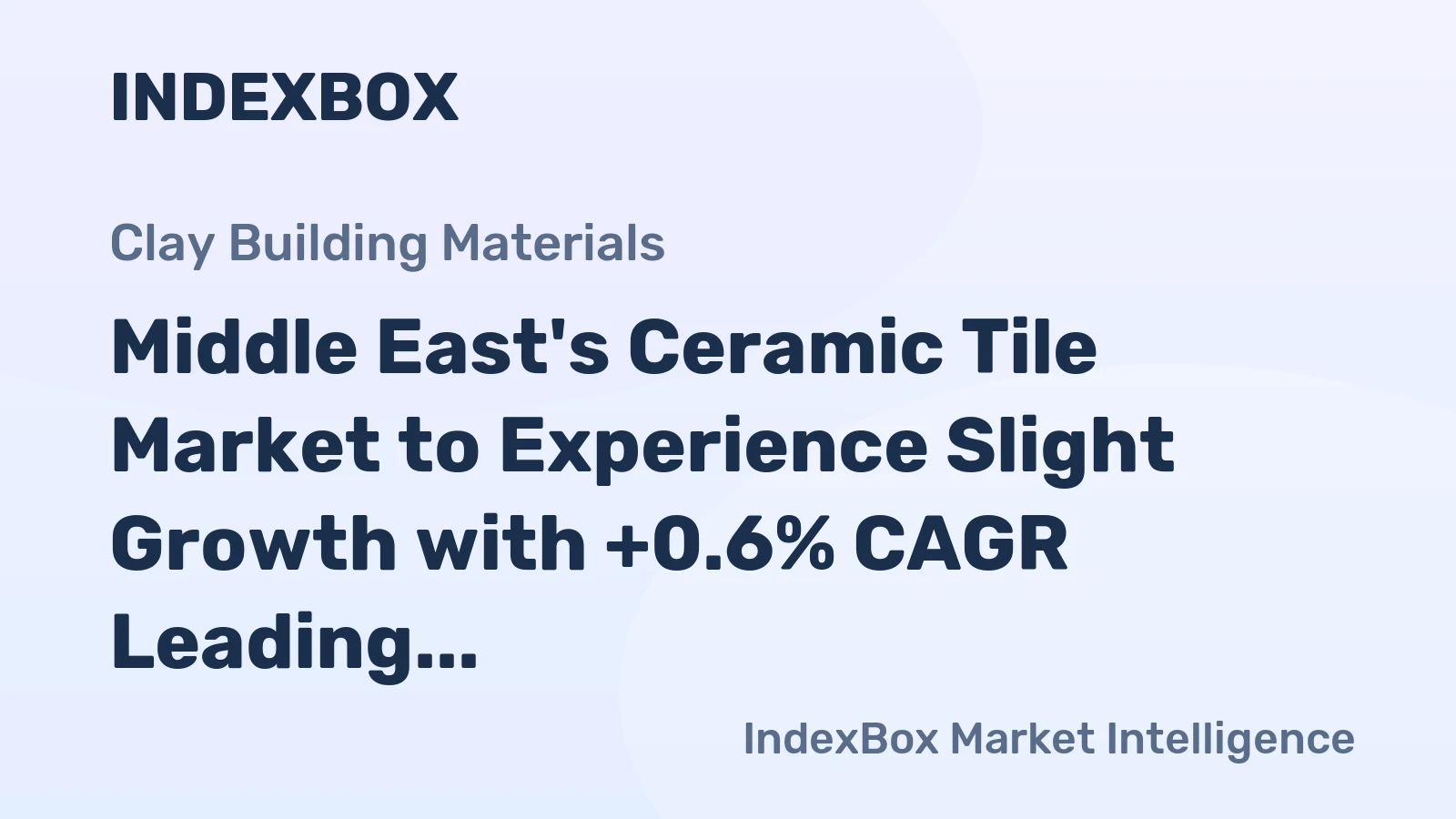 Middle East's Ceramic Tile Market to Experience Slight Growth with +0.6% CAGR Leading to 1.2B Square Meters by 2035