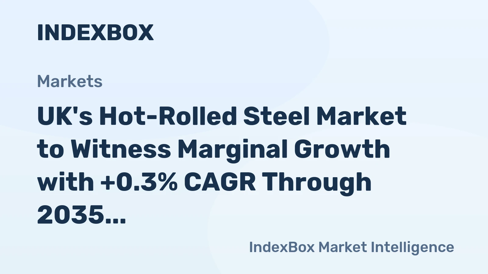 UK's Hot-Rolled Steel Market to Witness Marginal Growth with +0.3% CAGR Through 2035