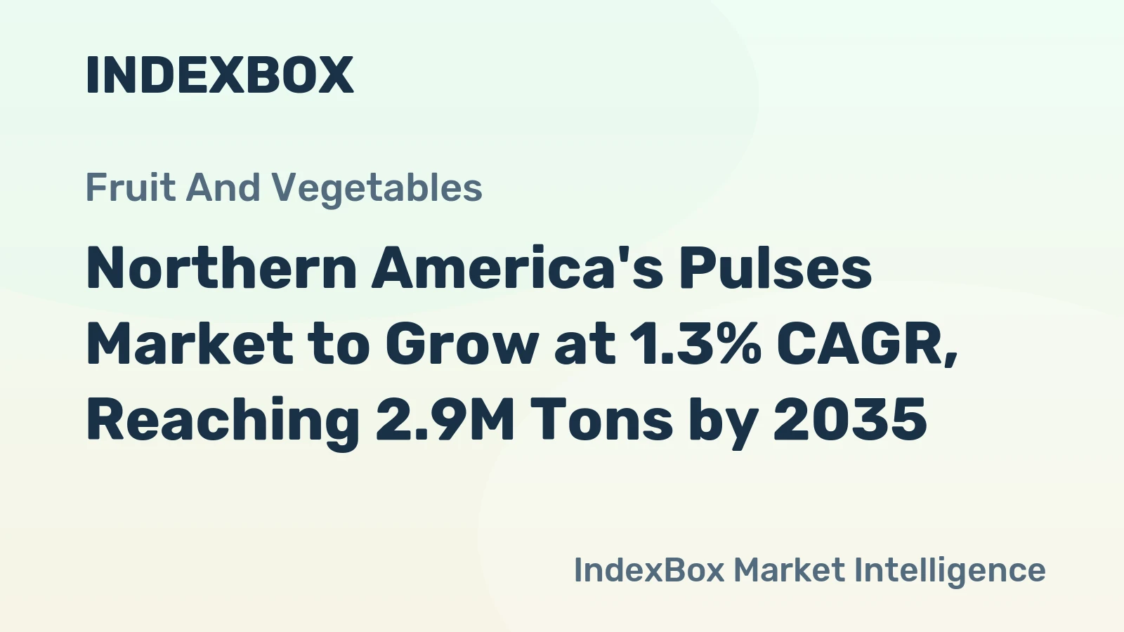 Northern America's Pulses Market to Grow at 1.3% CAGR, Reaching 2.9M Tons by 2035