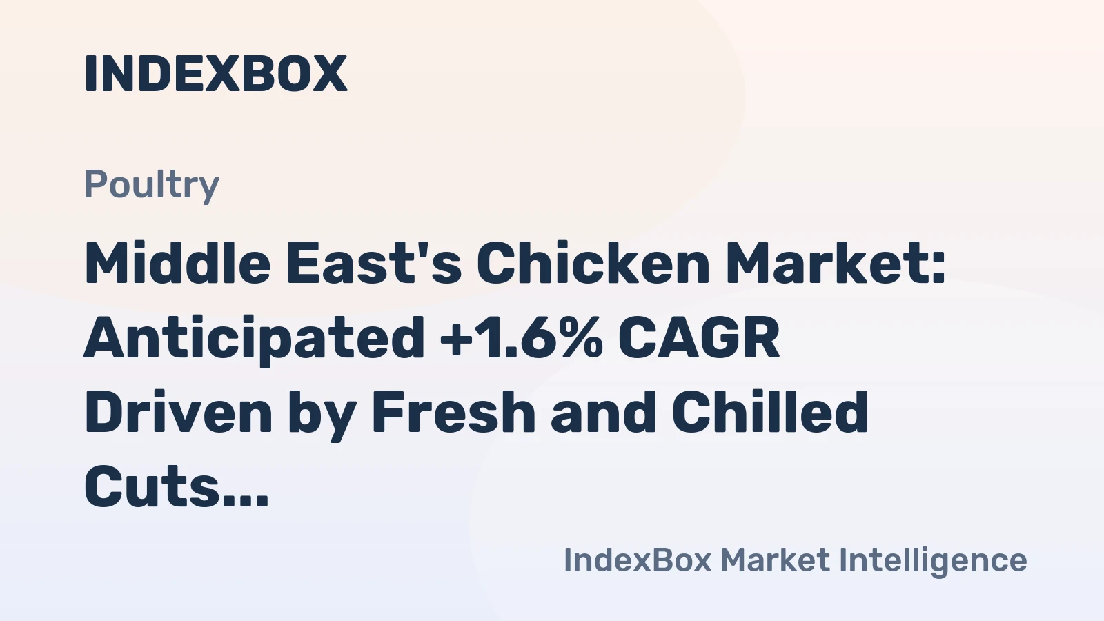 Middle East's Chicken Market: Anticipated +1.6% CAGR Driven by Fresh and Chilled Cuts Demand