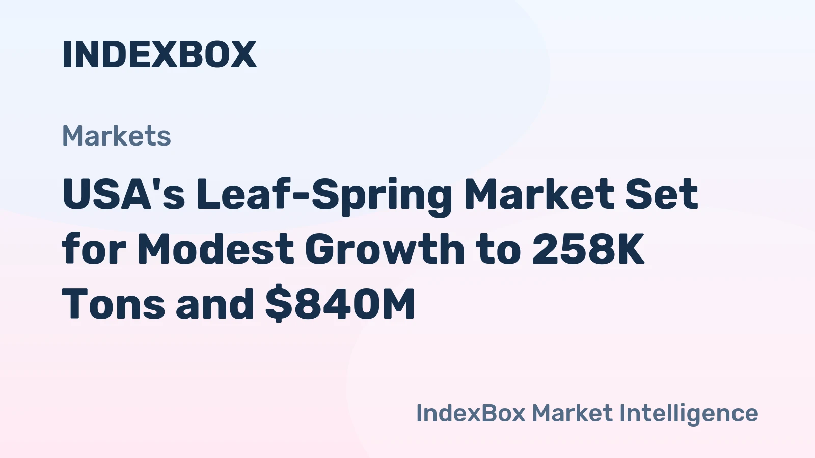 USA's Leaf-Spring Market Set for Modest Growth to 258K Tons and $840M