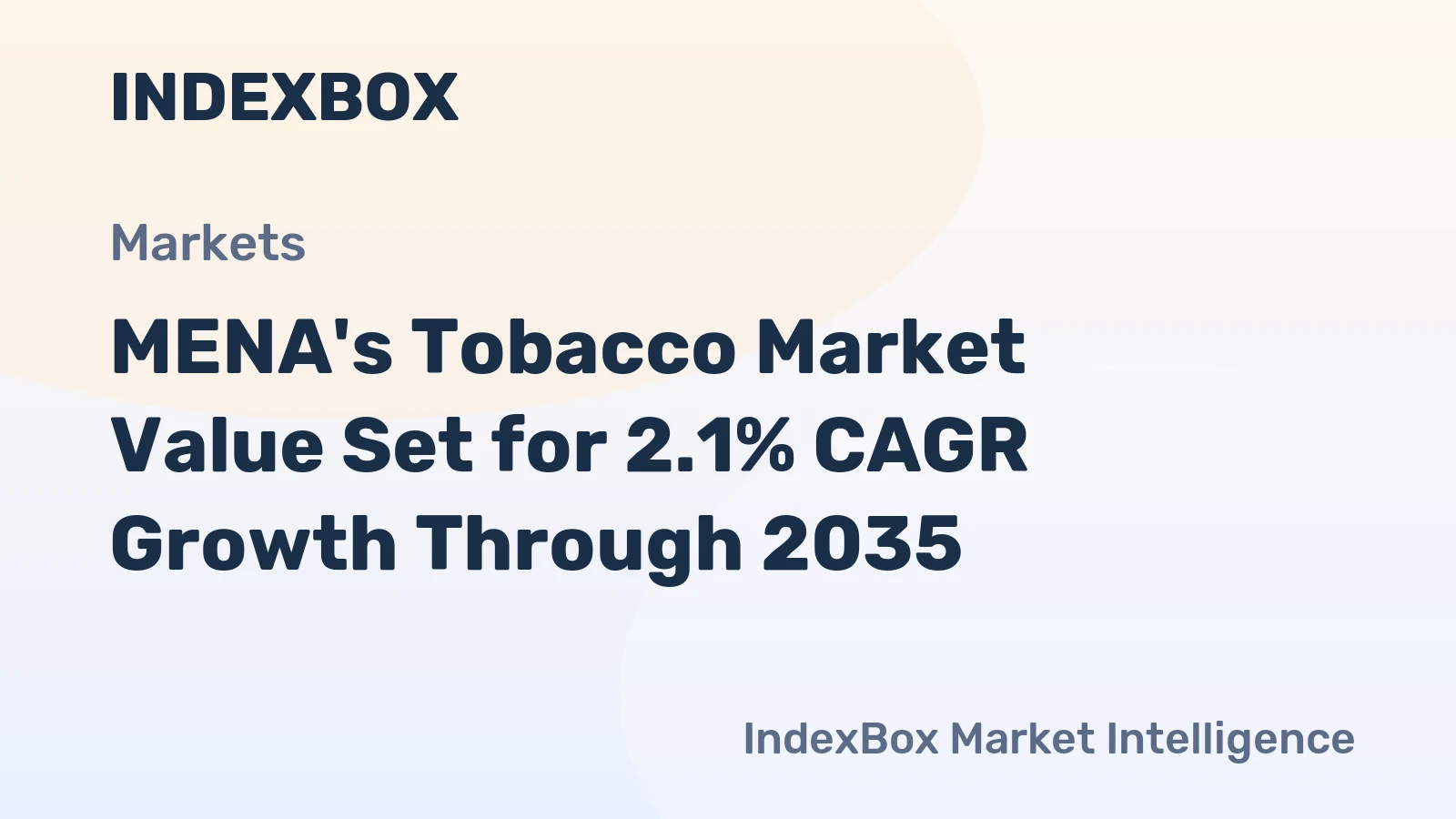 MENA's Tobacco Market Value Set for 2.1% CAGR Growth Through 2035