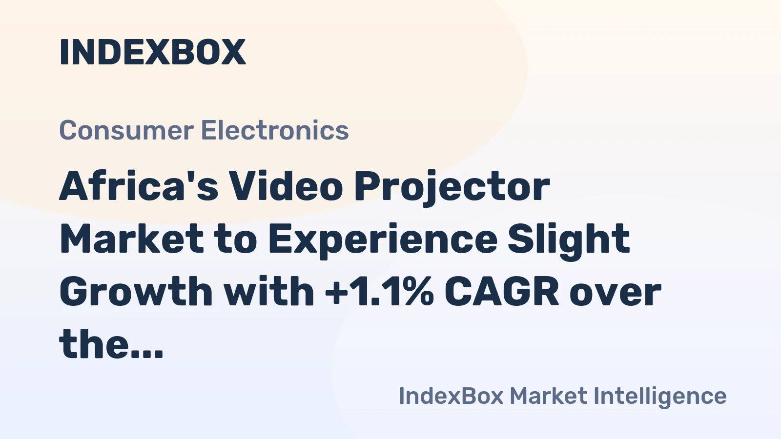 Africa's Video Projector Market to Experience Slight Growth with +1.1% CAGR over the Next Decade