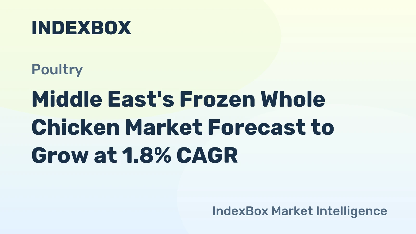 Middle East's Frozen Whole Chicken Market Forecast to Grow at 1.8% CAGR